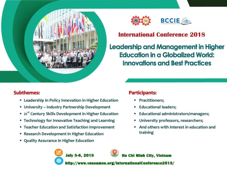 BCCIE and SEAMEO RETRAC Joint International Conference 2018 • BCCIE